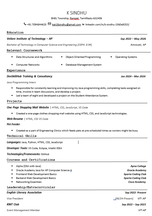 My Web Resume